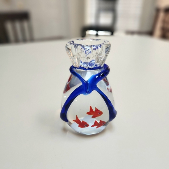 Penco | Accents | Penco Art Glass Fish In A Bag Tied At The Top ...